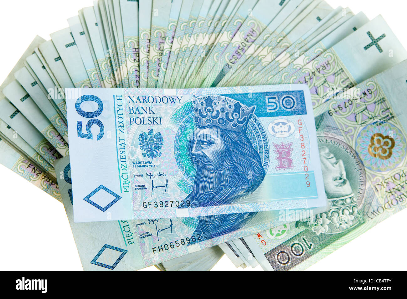 Money on white background Stock Photo - Alamy