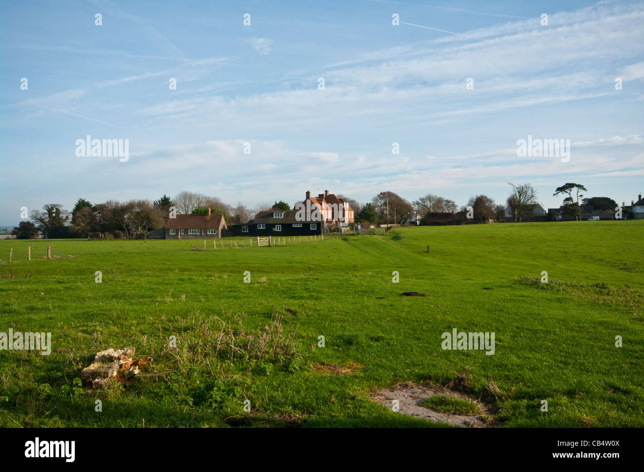 Large Detached Farmhouse England UK Stock Photo - Alamy