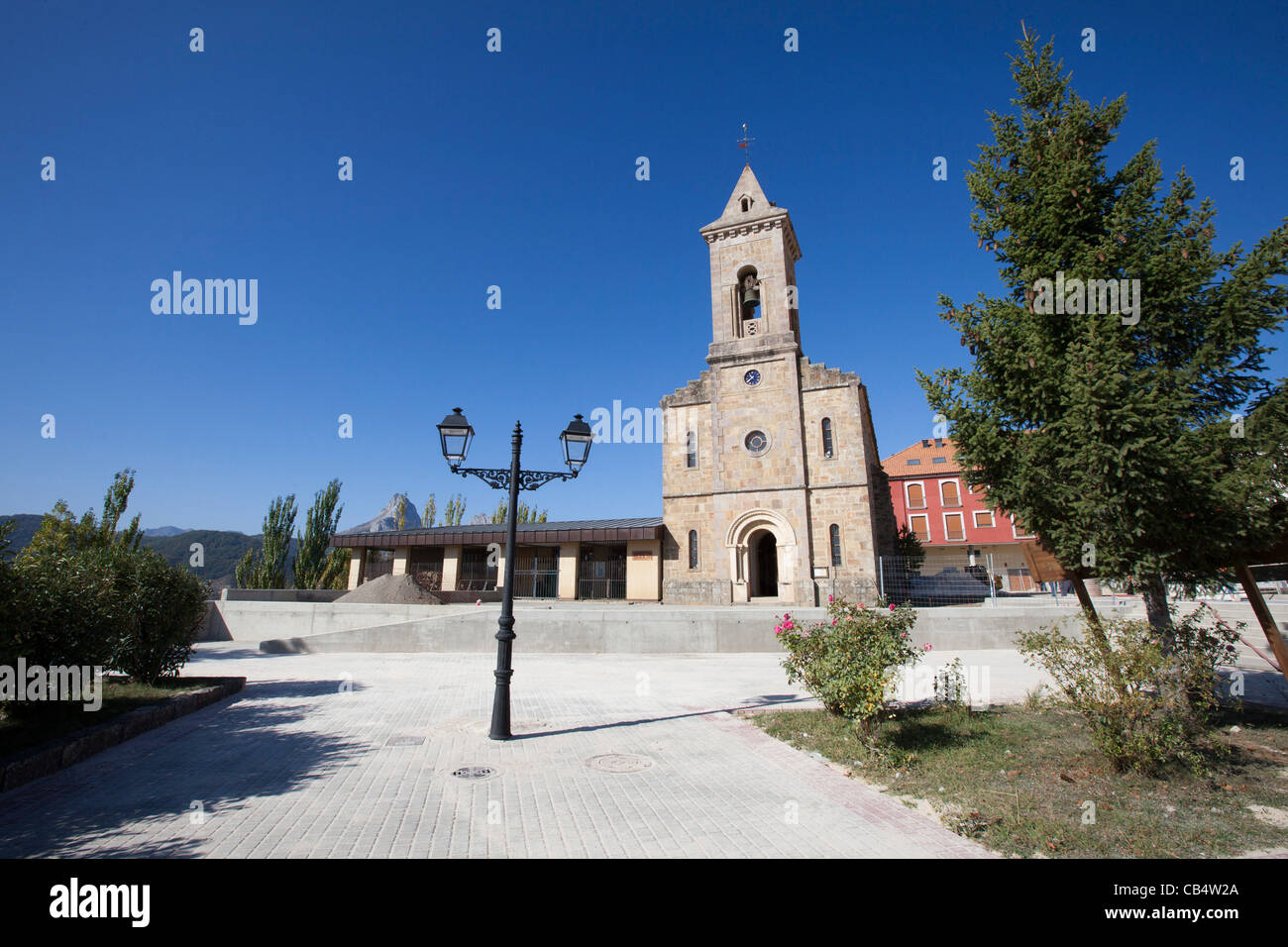 Romanesque Church in Riaño, province of Leon Castille de Leon Spain ...