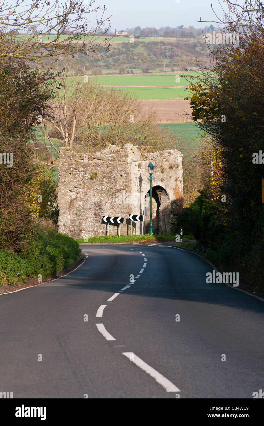 Empty deserted country road lane leading to hi-res stock photography ...