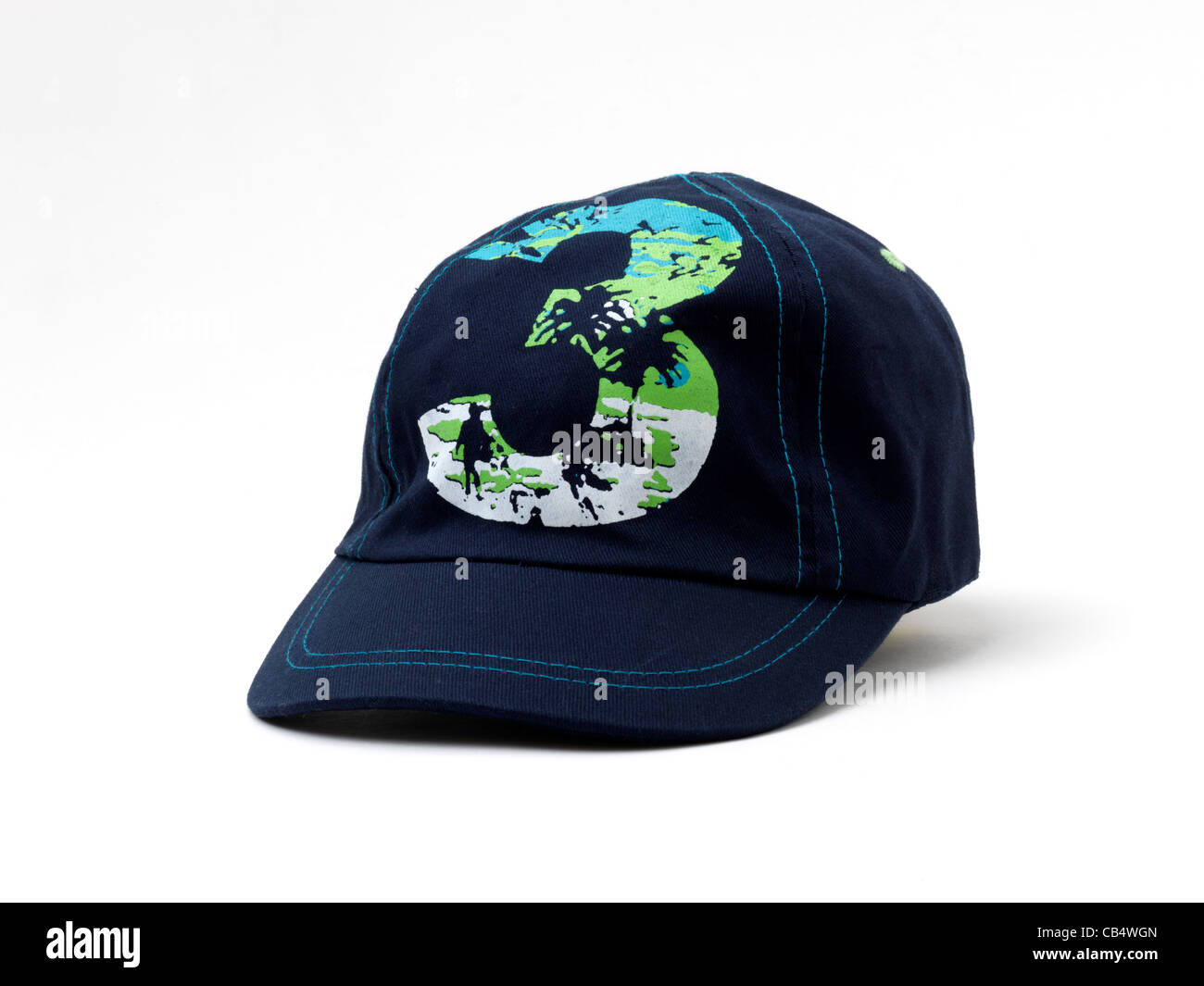 A Child's Blue Baseball Cap with the Number Three on Stock Photo - Alamy