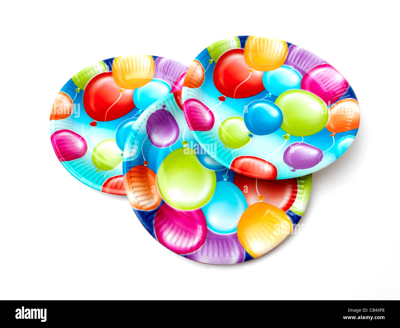 Colourful Paper Plates For A Party Stock Photo - Alamy