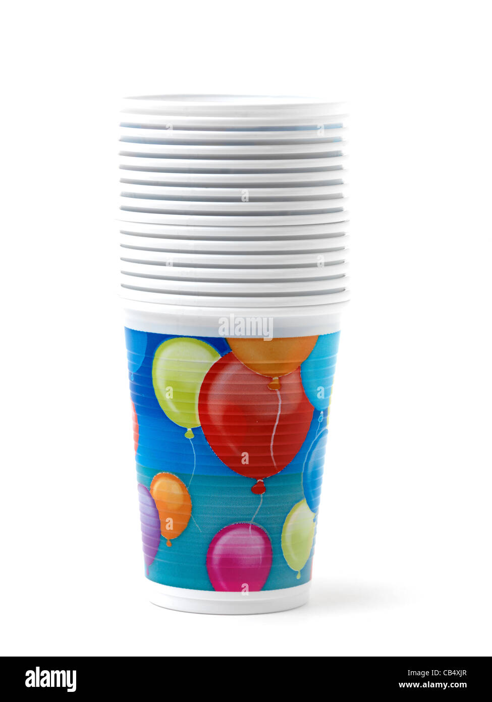 A Stack Of Colourful Paper Cups Stock Photo - Alamy