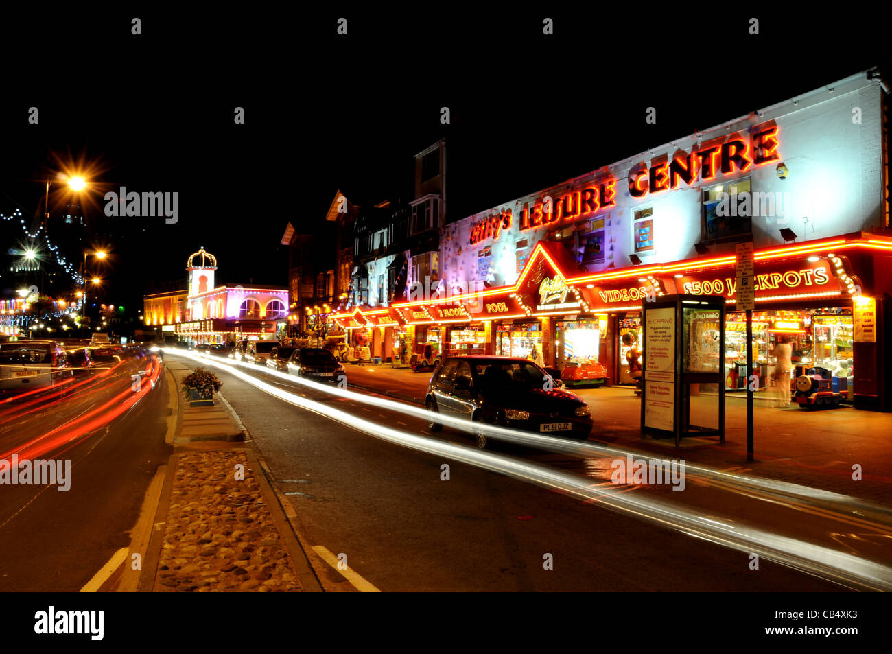 Scarborough at Night Stock Photo - Alamy
