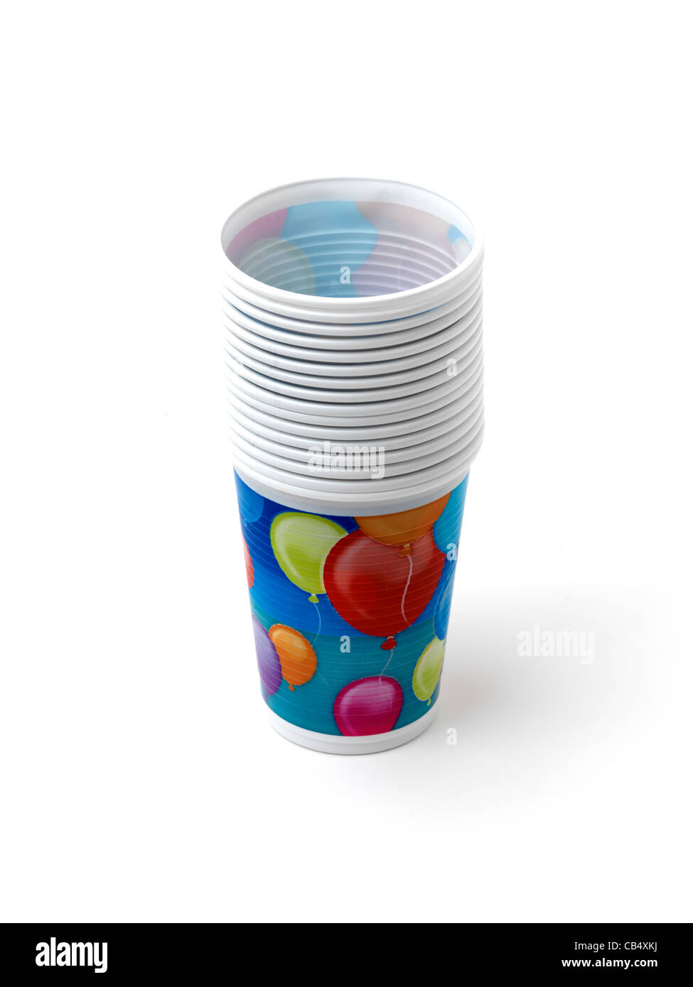 A Stack Of Colourful Paper Cups Stock Photo - Alamy