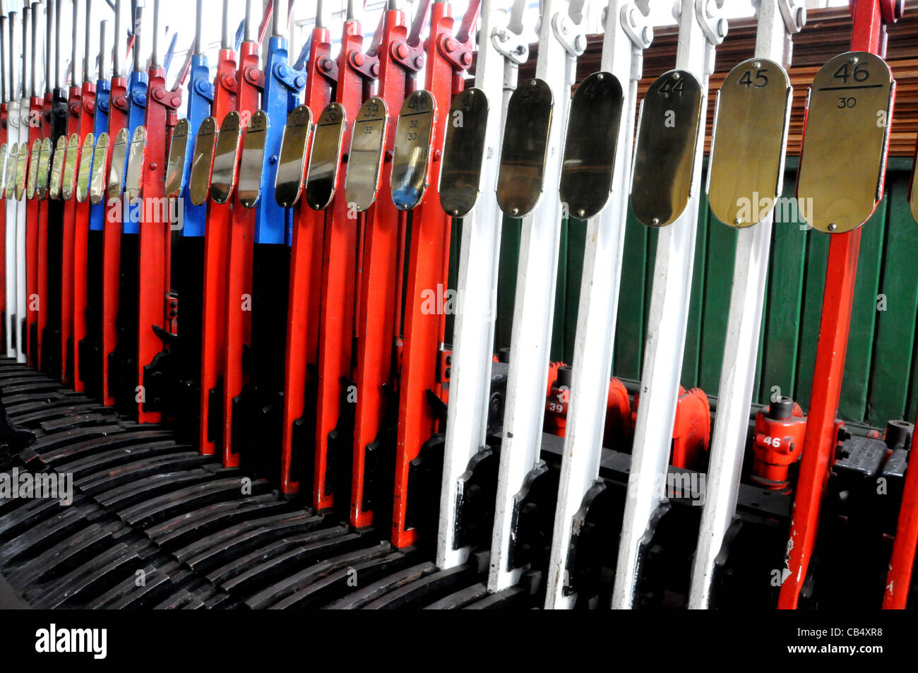 Signal Box Levers Stock Photo - Alamy