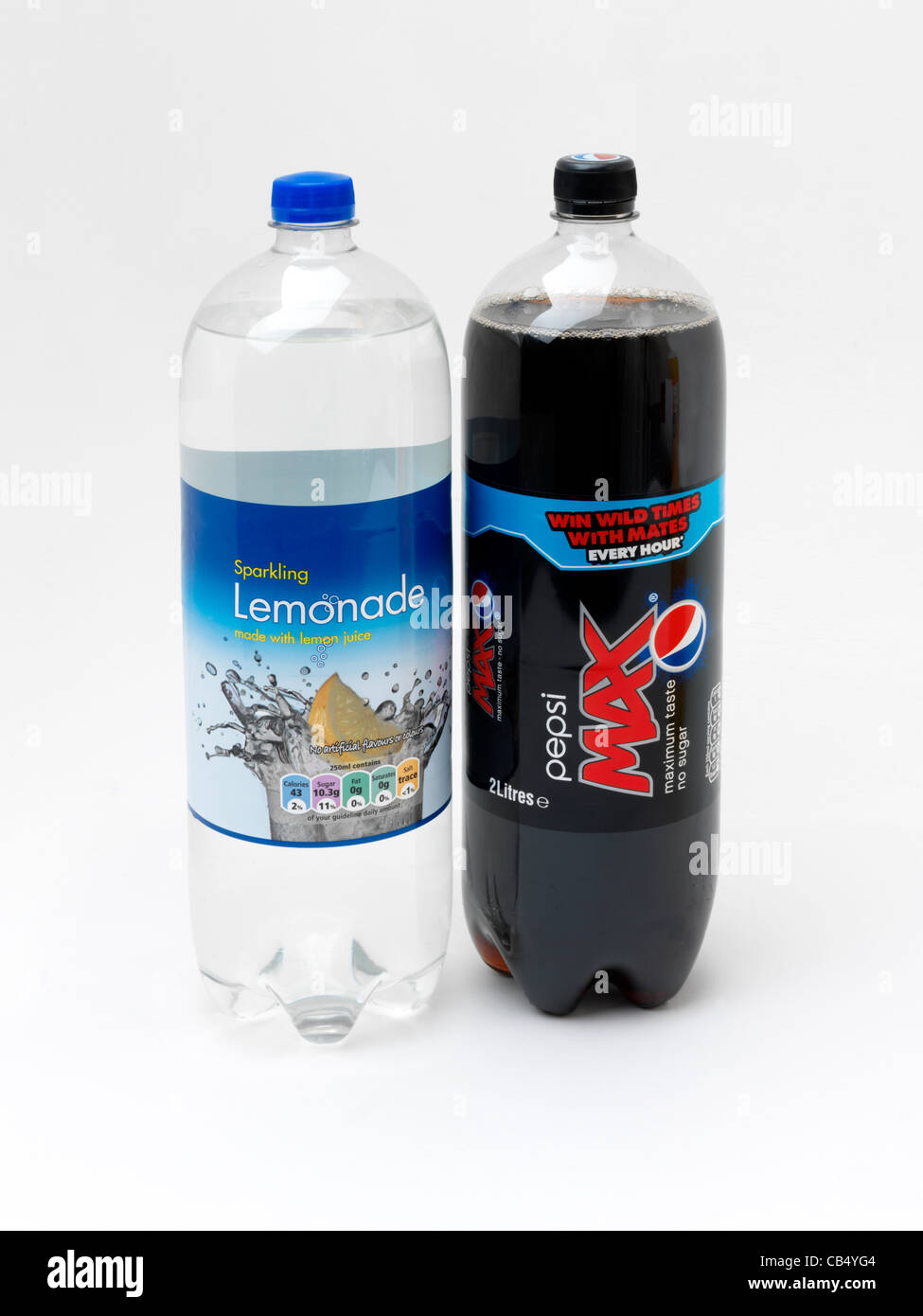 Selection fizzy drinks lemonade pepsi hi-res stock photography and ...