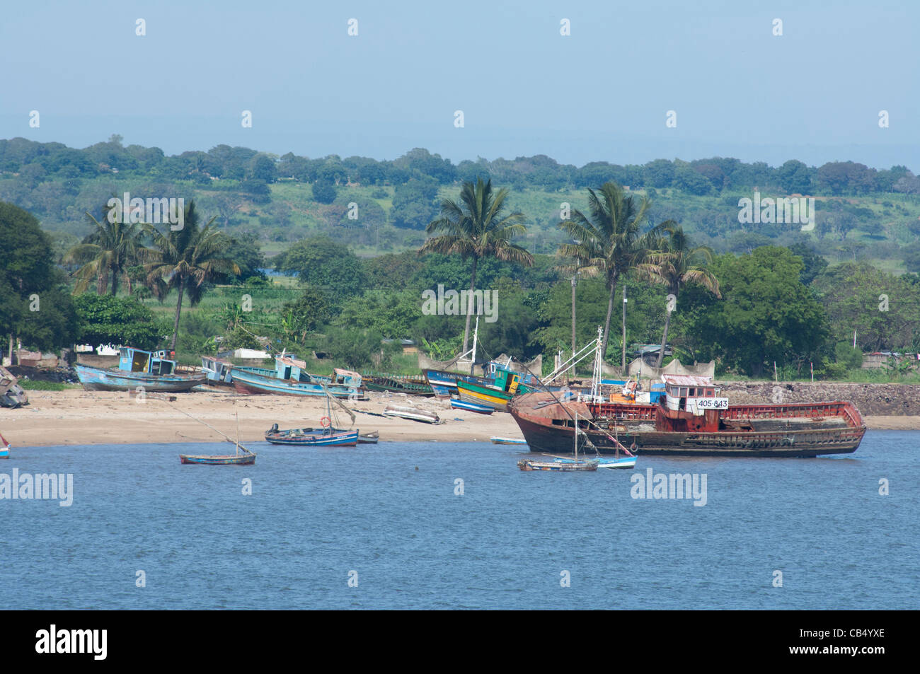 Africa, Mozambique, Maputo. Waterfront views around the port area of ...