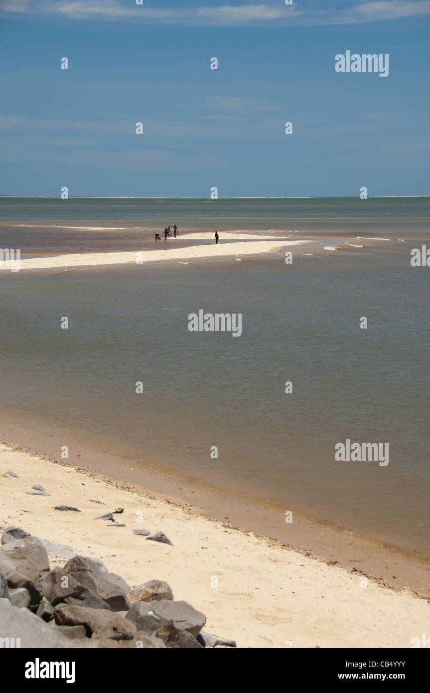 Africa, Mozambique, Maputo. Beach area along on Maputo Bay in the ...