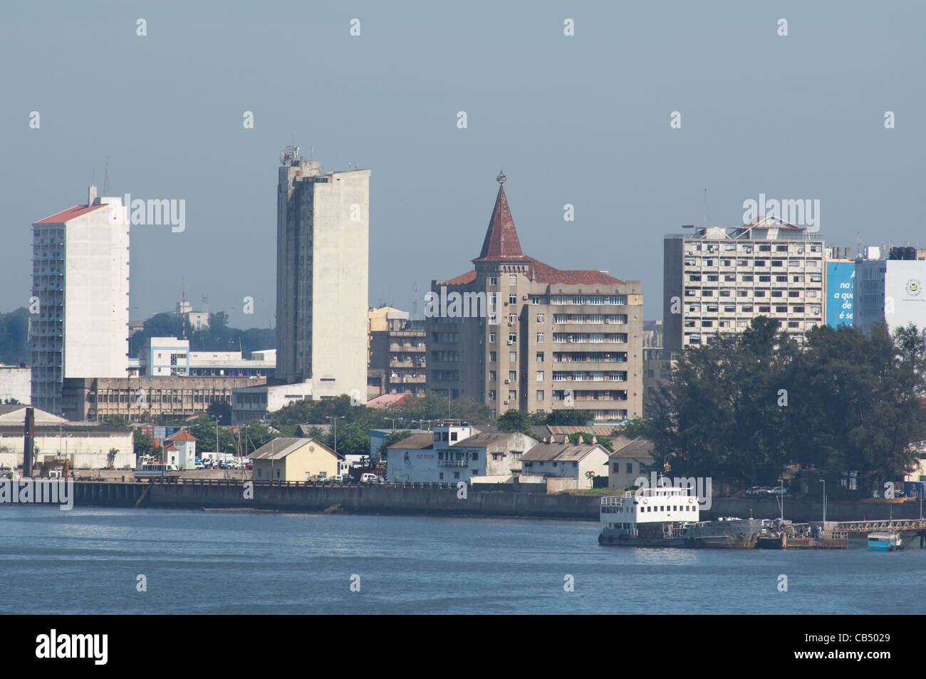 Africa, Mozambique, Maputo. Indian Ocean views of the capital city of ...