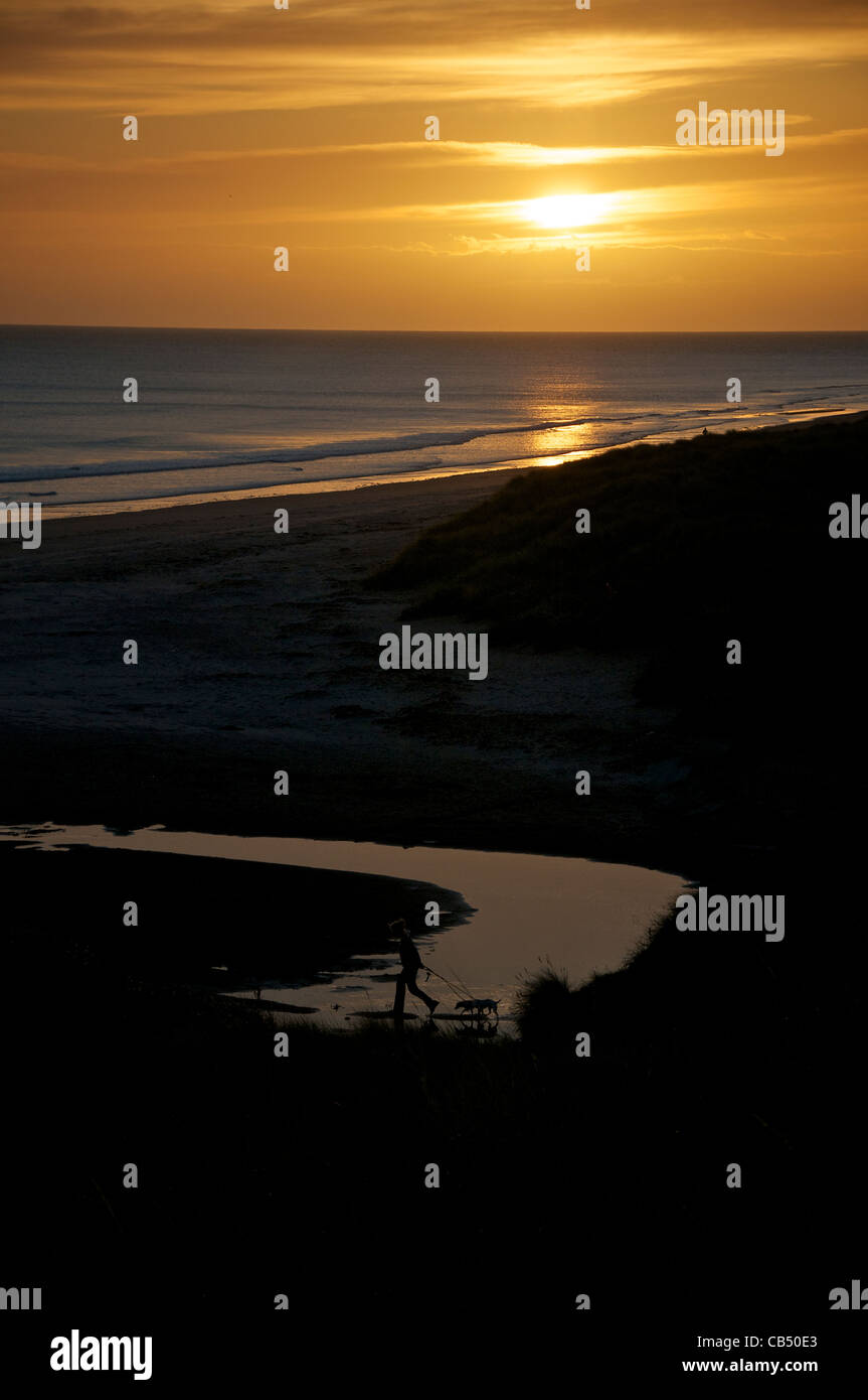 Bamborough Castle Northumberland UK Sunrise Sea Beach Stock Photo - Alamy