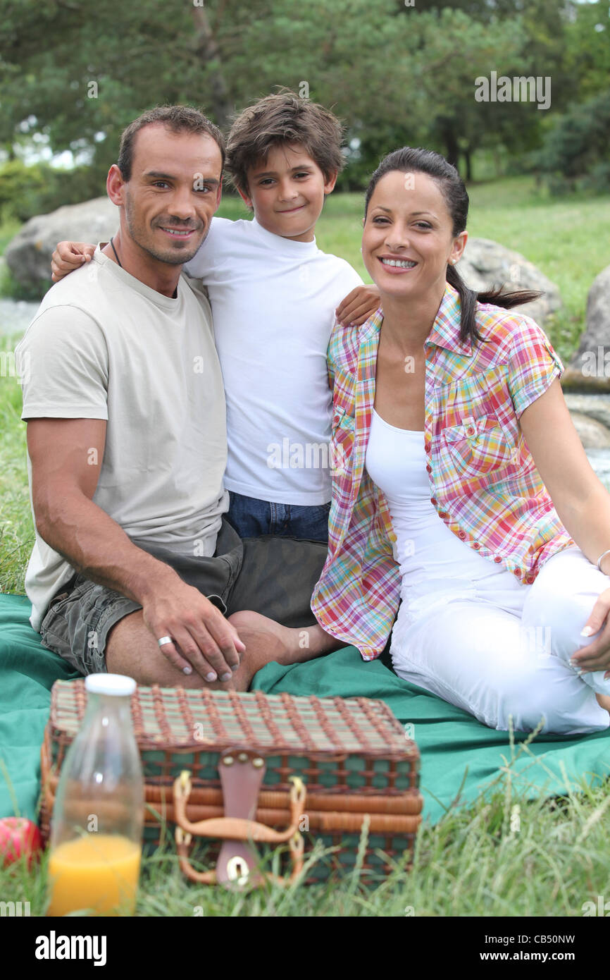 family on a picnic Stock Photo - Alamy