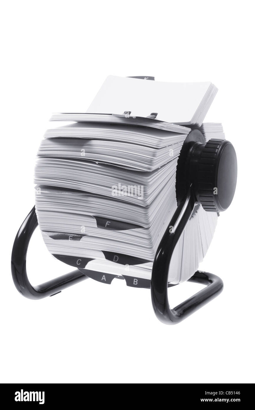Rotary Card File Holder Stock Photo - Alamy