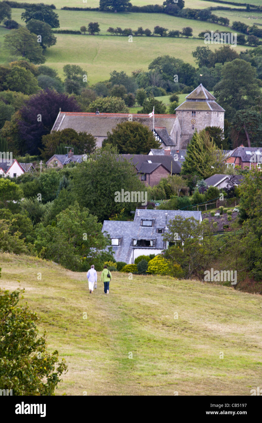 Clun town church Stock Photo - Alamy
