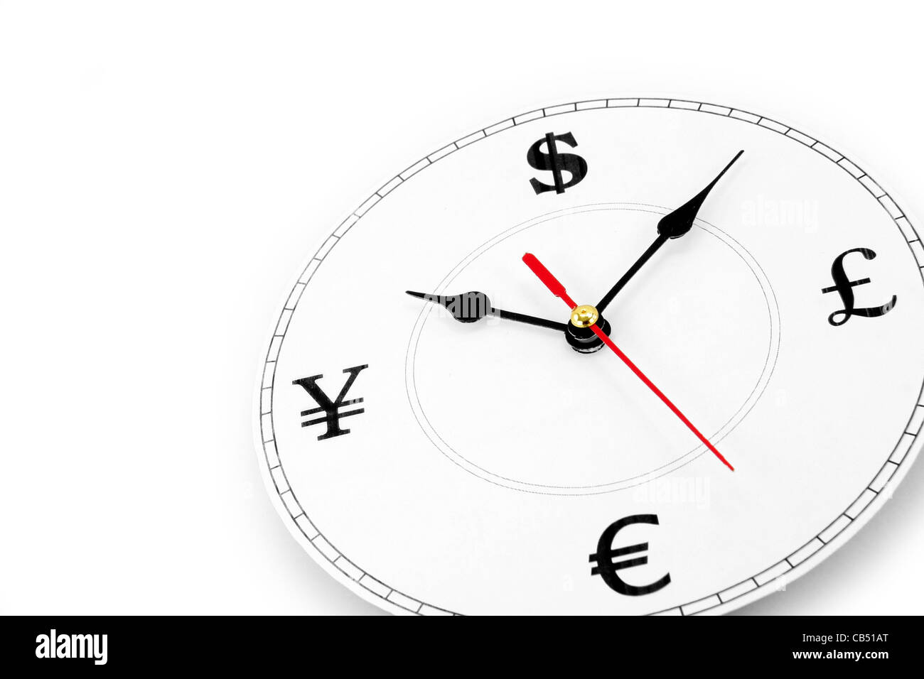 clock and currency Sign, concept of time is money Stock Photo - Alamy