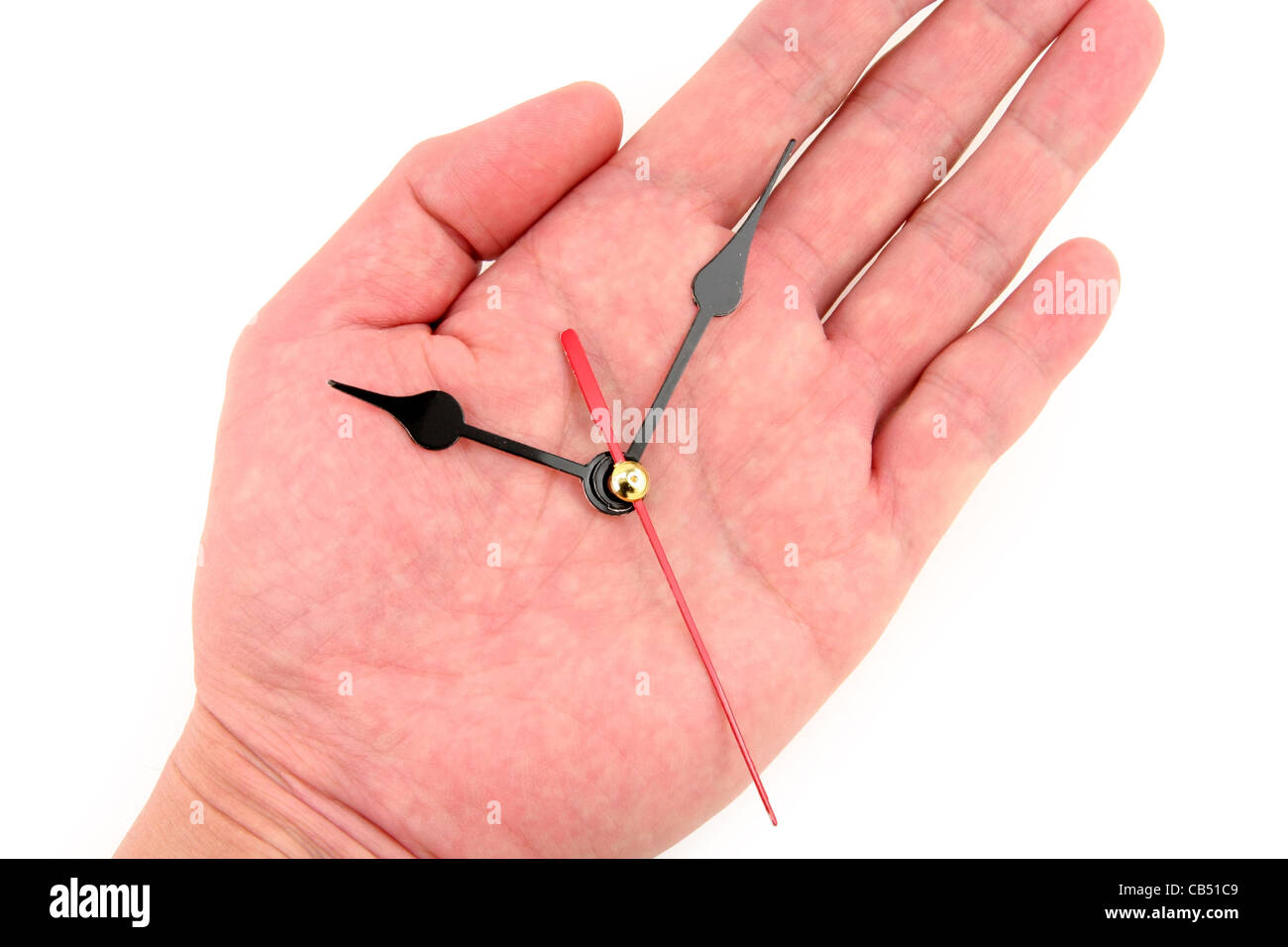 hand and clockface, concept of time Stock Photo - Alamy