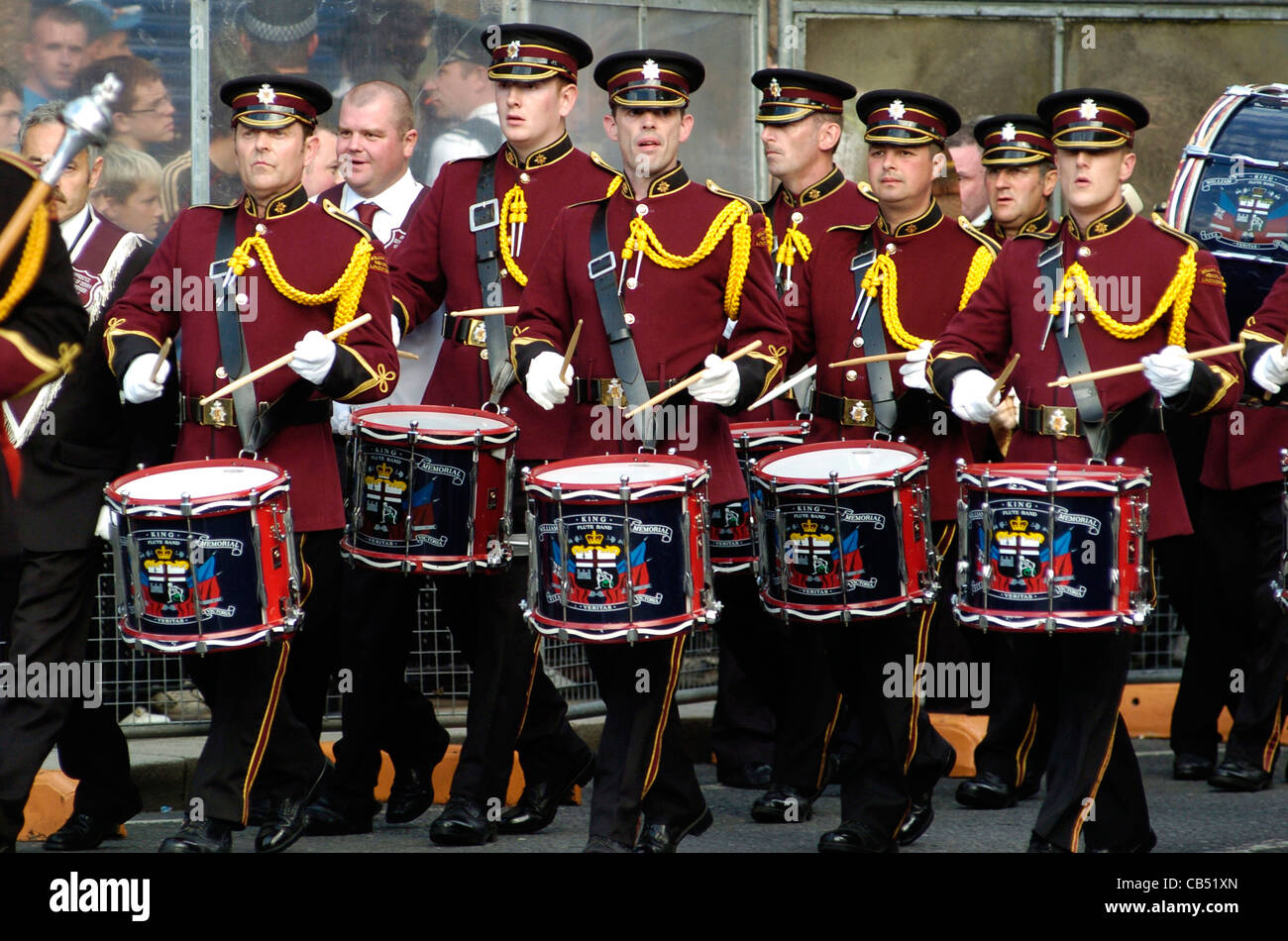 A loyalist band playing at an Apprentice Boys of Derry parade ...