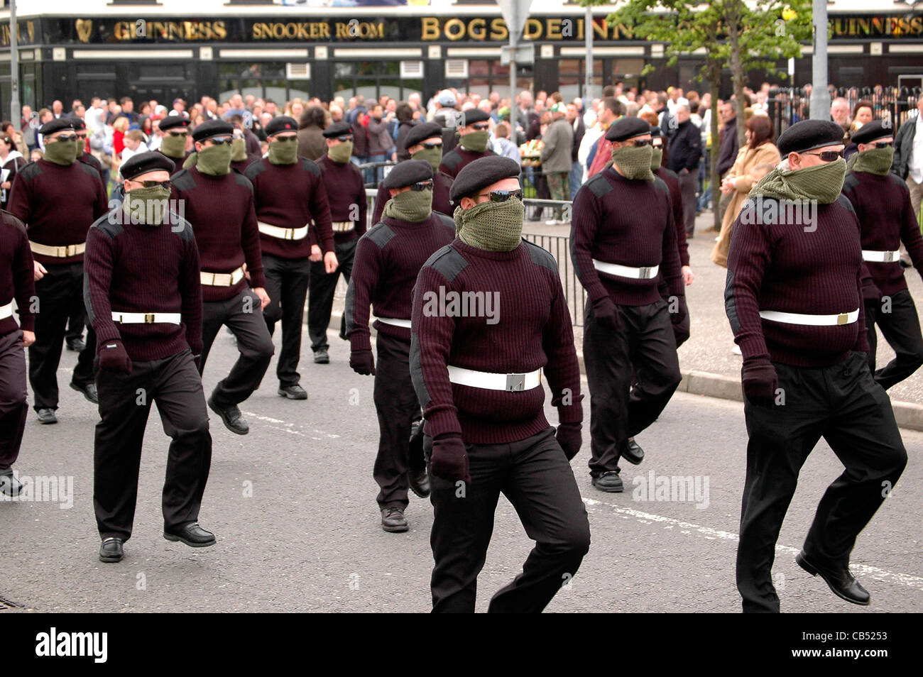 Members of the Irish Nationalist Liberation Army (INLA) attending a ...