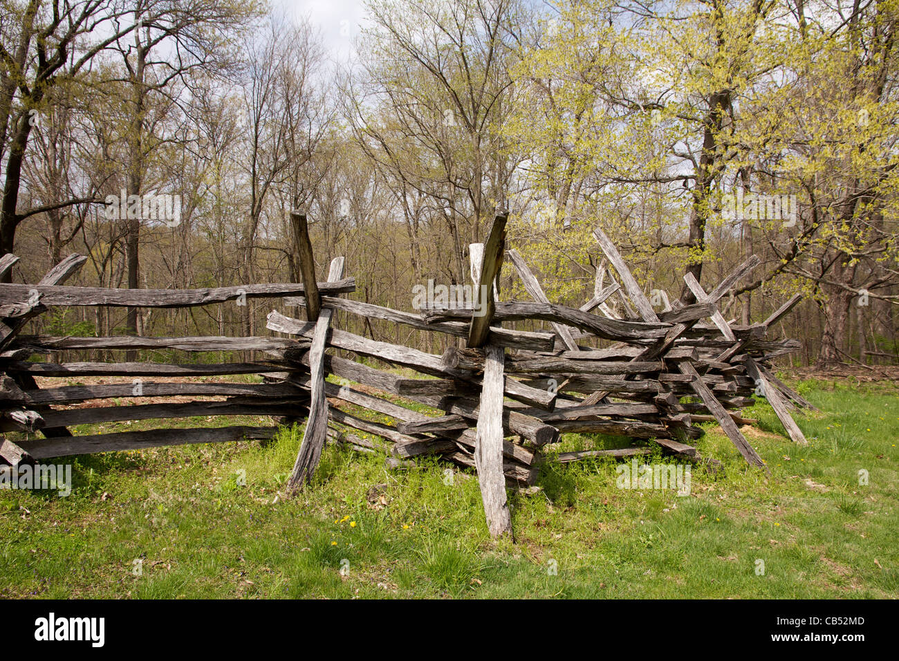 Split-rail fence. Lincoln's New Salem State Historic Site, Illinois ...