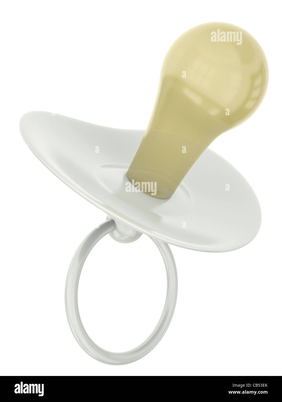 White pacifier isolated on a white background Stock Photo - Alamy
