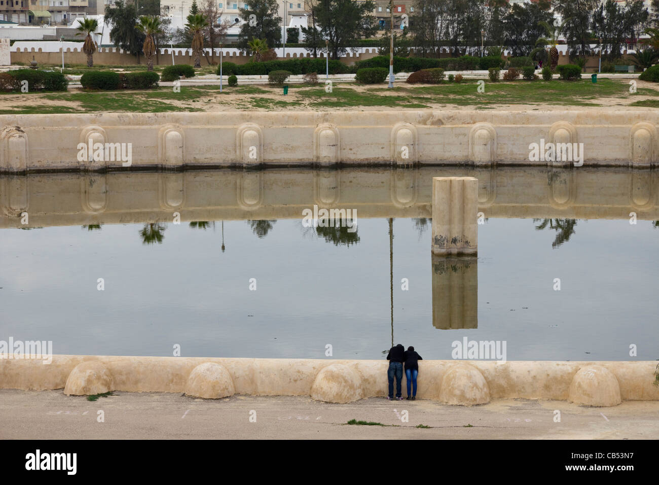 Aghlabid pools in Kairouan city, Tunisia North Africa Stock Photo - Alamy