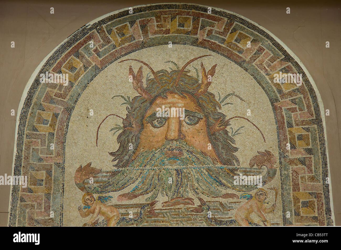 Ocean god Nepture, Bardo museum, Tunis, Tunisia, North Africa Stock ...