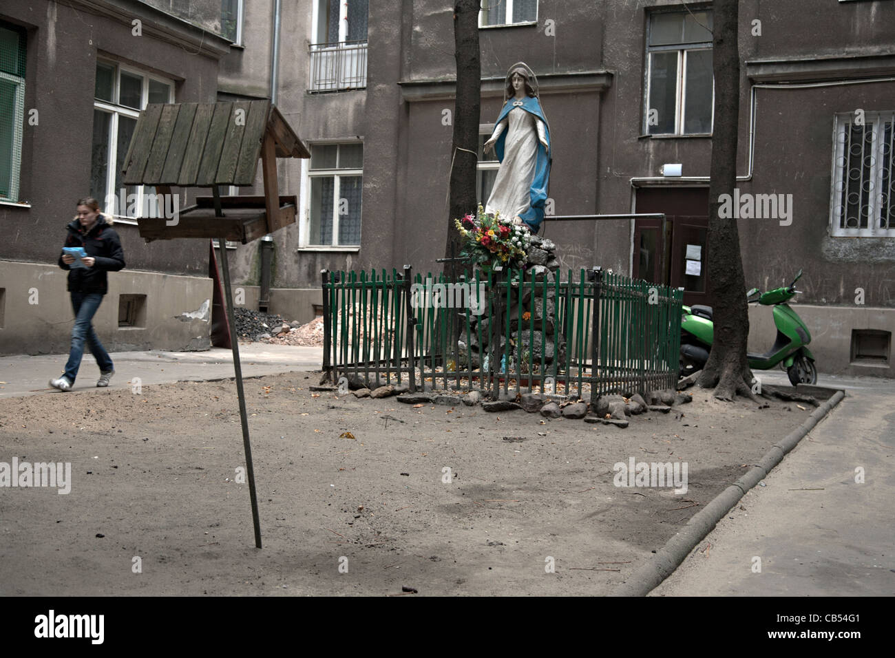 virgin mary shrine praga neighbourhood warsaw poland Stock Photo - Alamy