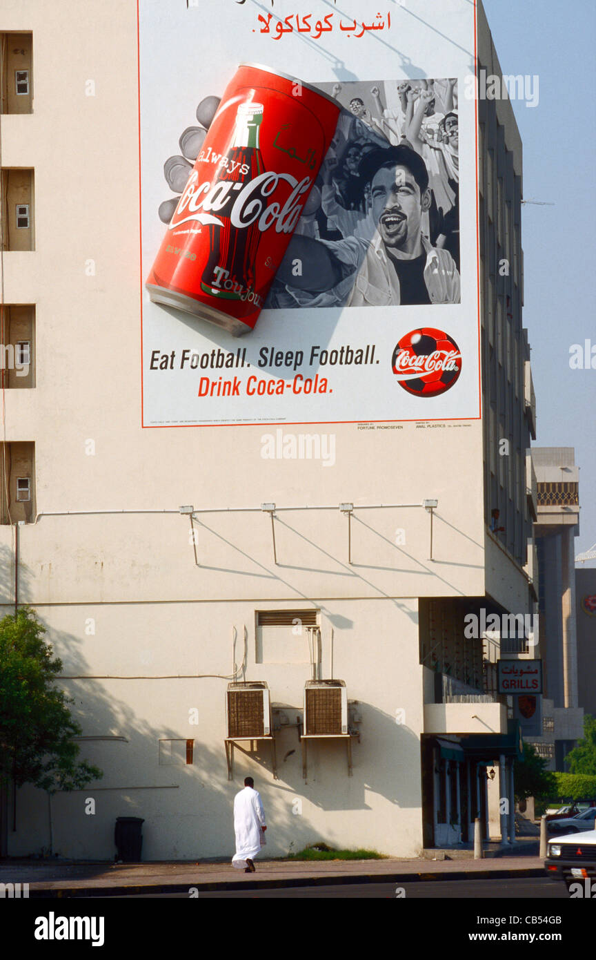 World Cup Coca-Cola poster, street corner, Bahrain Stock Photo - Alamy