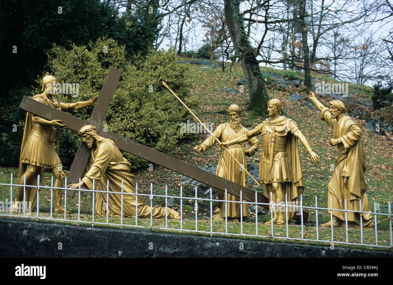 Station of the Cross, Sanctuary of Our Lady of Lourdes, France Stock ...
