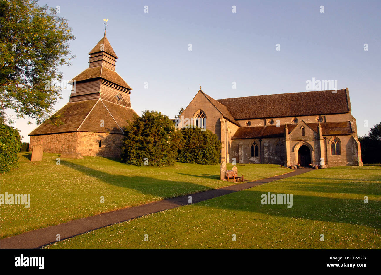 St Mary's church and separate belfry Pembridge Herefordshire England UK ...