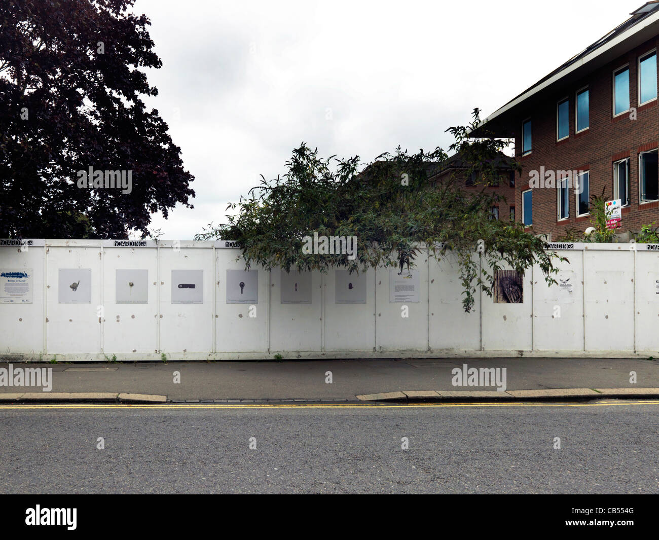 Area Boarded Up Awaiting Construction England Stock Photo - Alamy