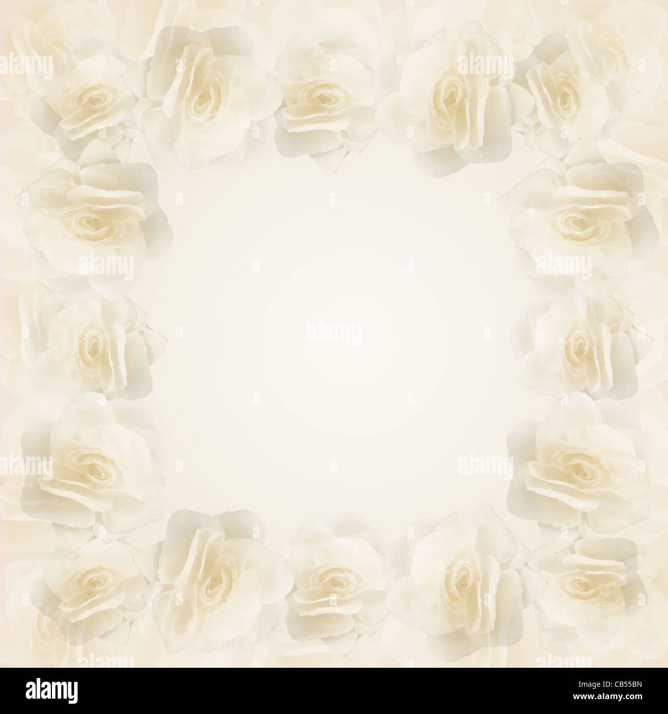 Frame of roses wedding Stock Photo - Alamy