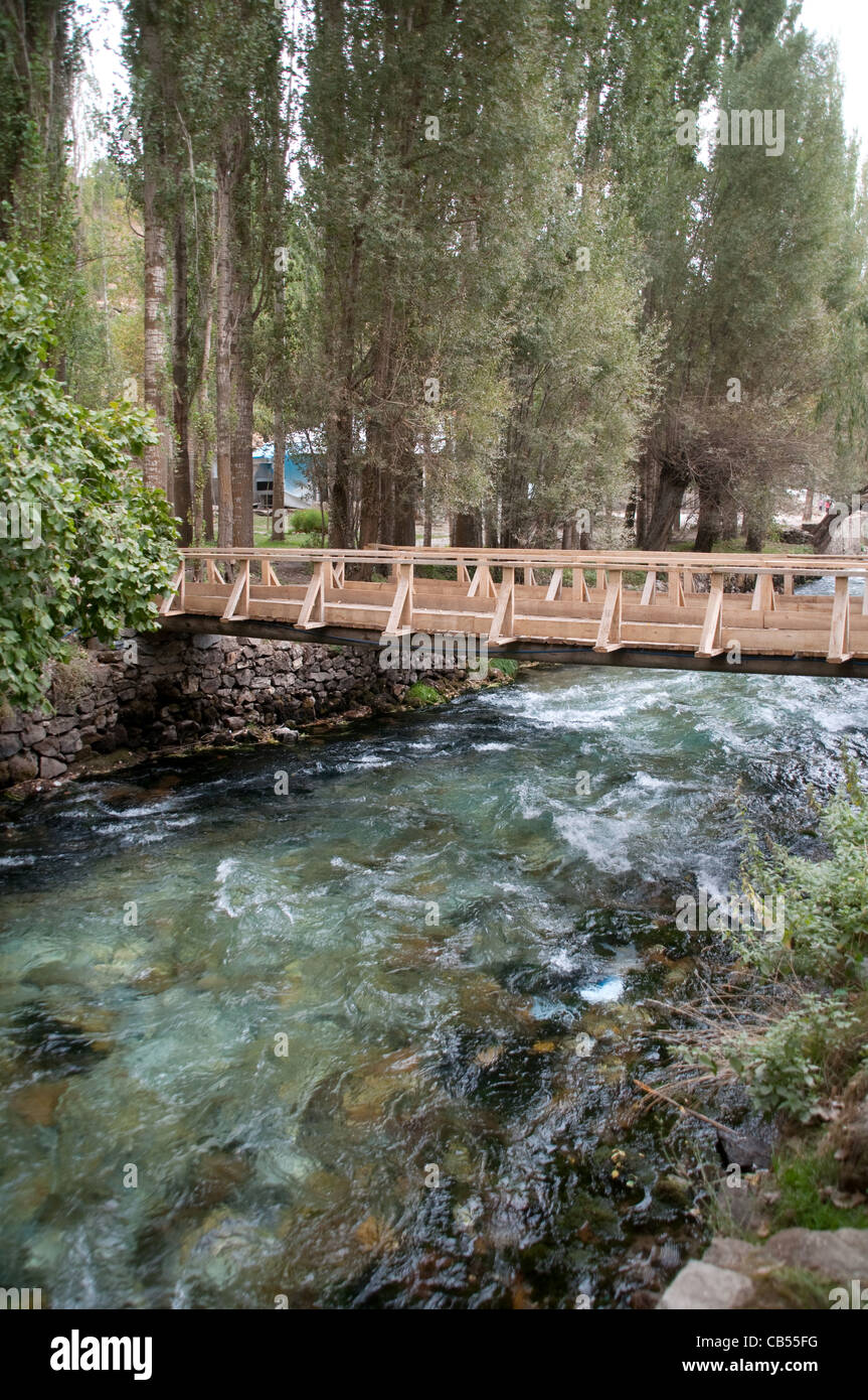The Mukus River heading south beneath a bridge and through the Kurdish ...