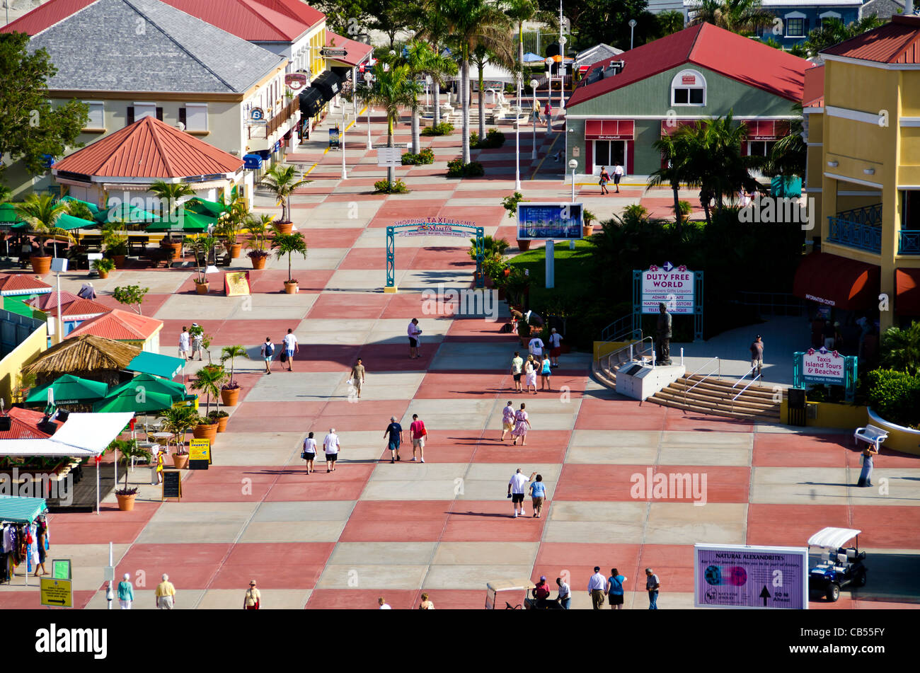 St Maarten Philipsburg tourists at the Dr A C Wathey cruise port above ...