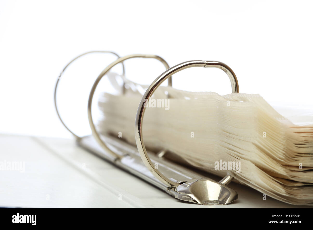 open file folder on white background Stock Photo - Alamy
