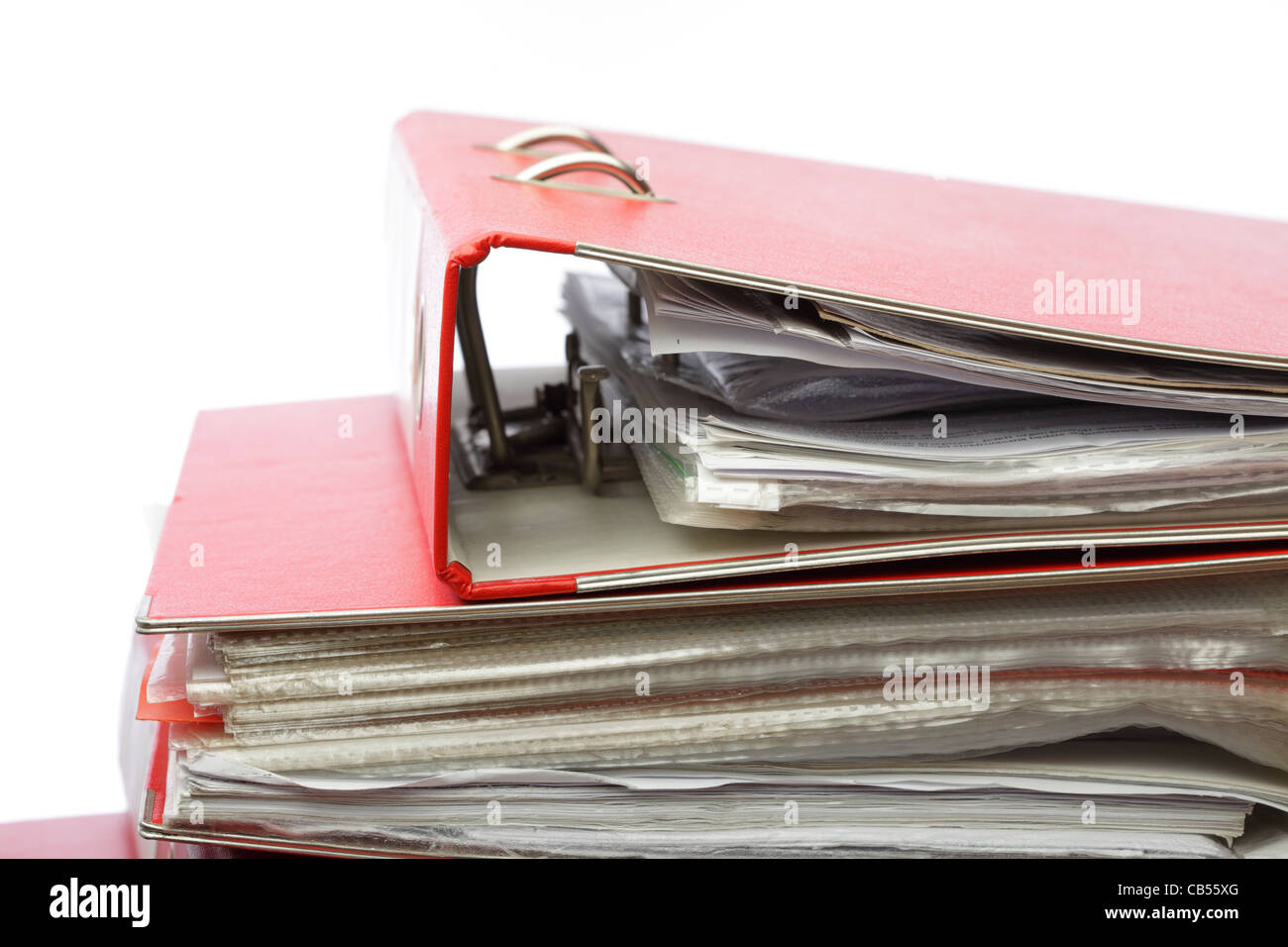 stack file Office folder on white background Stock Photo - Alamy