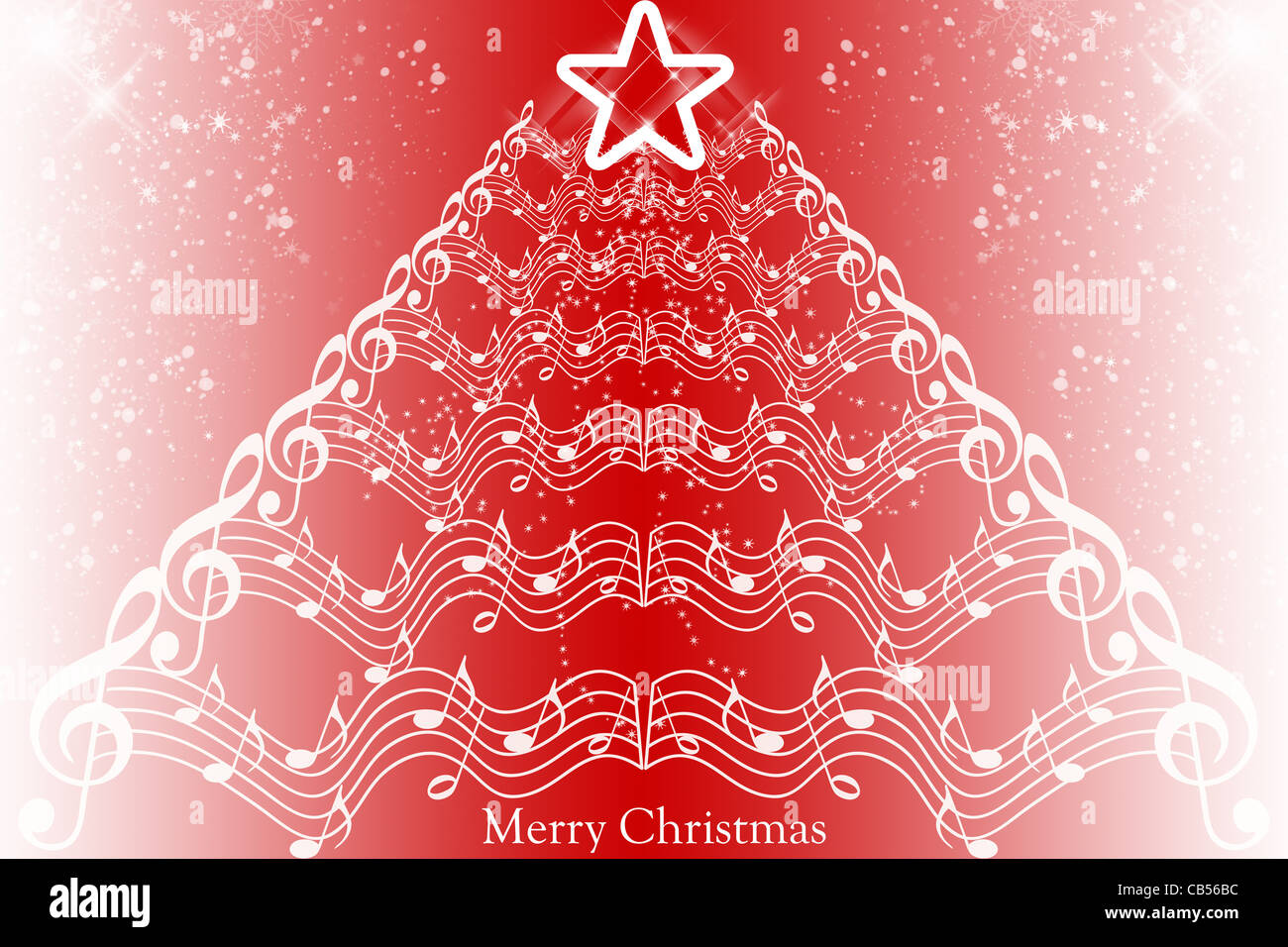 Christmas decoration background with music notes and snowflakes Stock ...