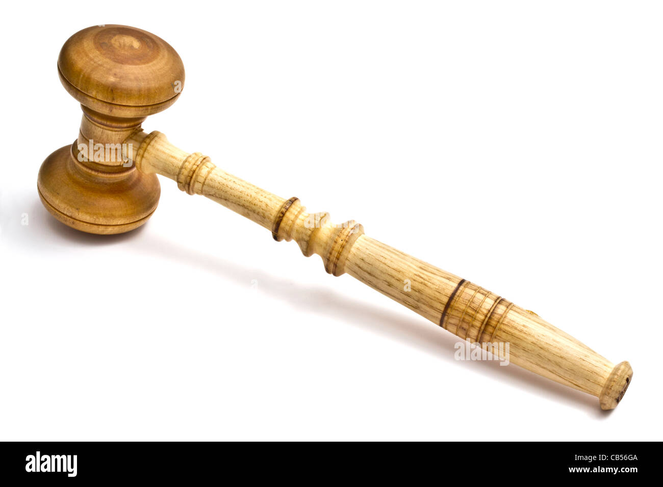 Wood gavel isolated on white background Stock Photo - Alamy