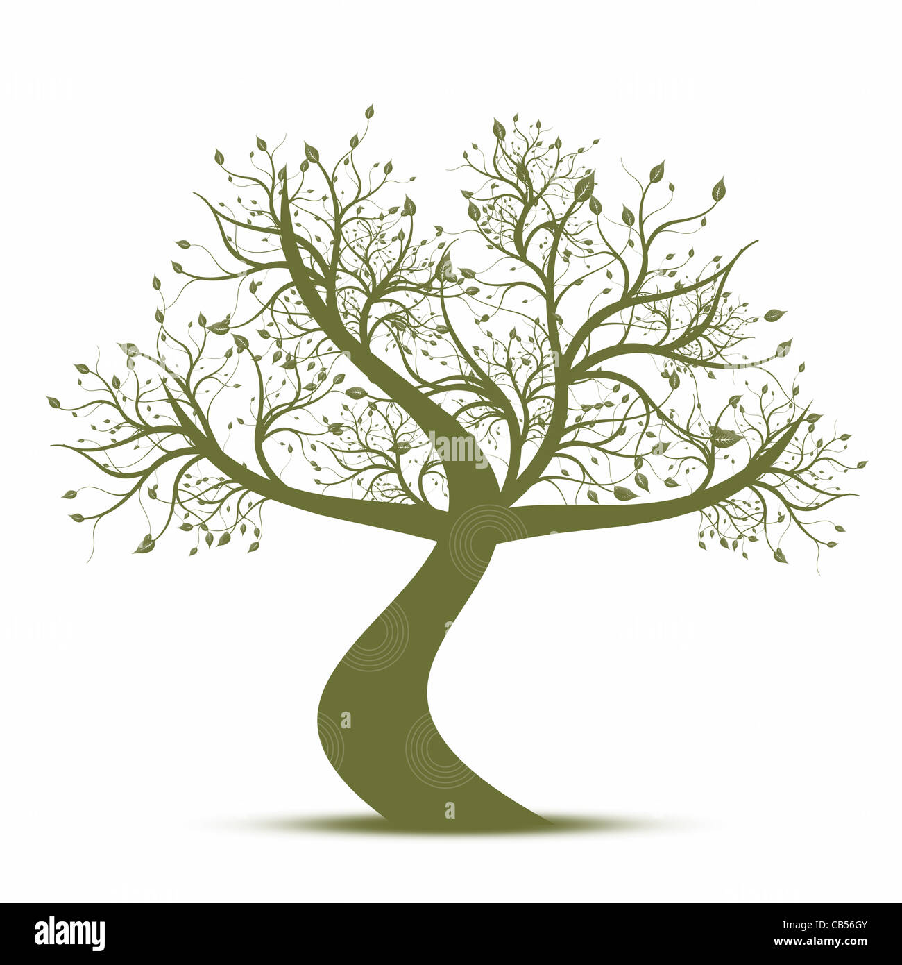 Beautiful art tree isolated on white background Stock Photo - Alamy