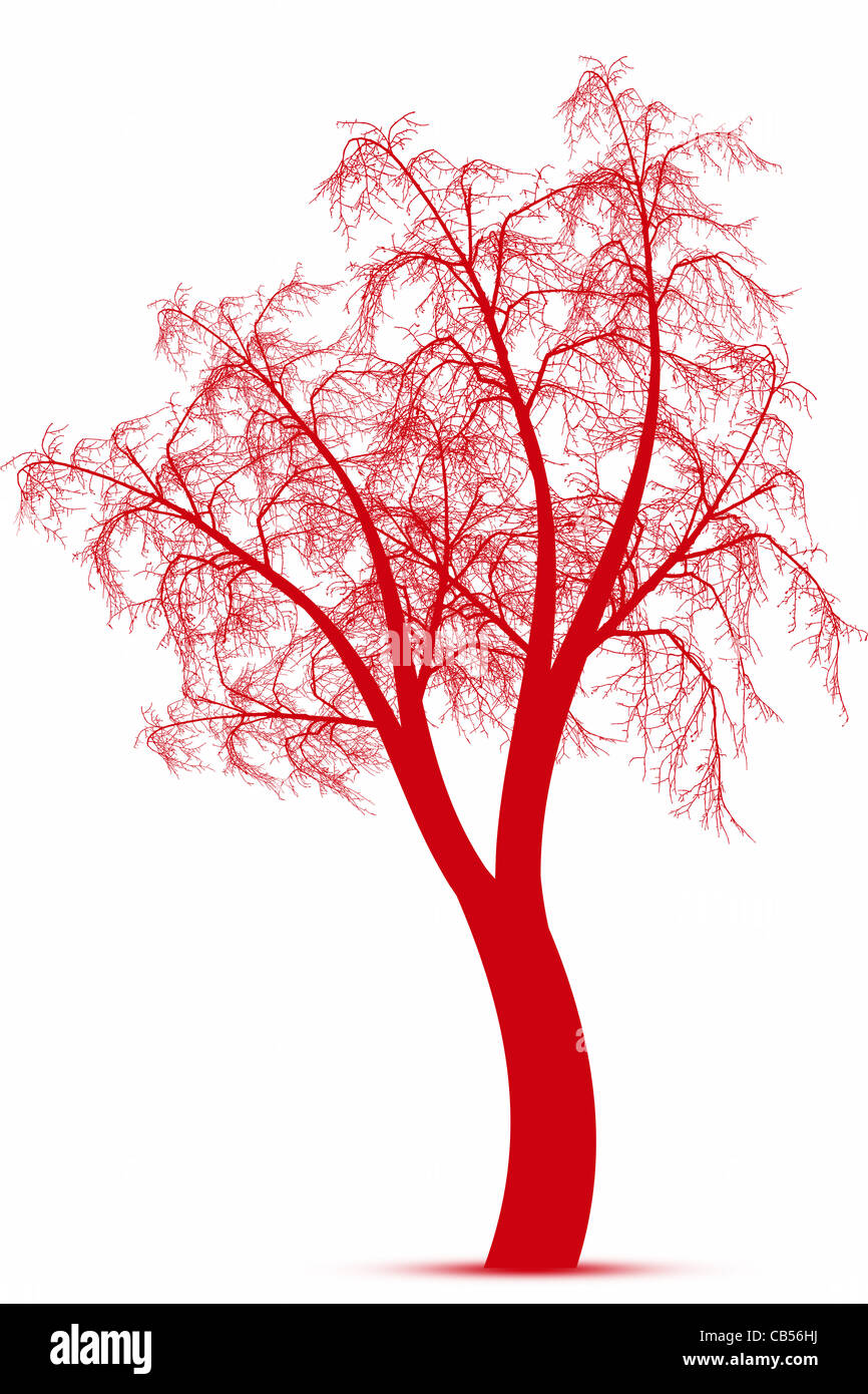 Abstract art tree isolated on black background Stock Photo - Alamy