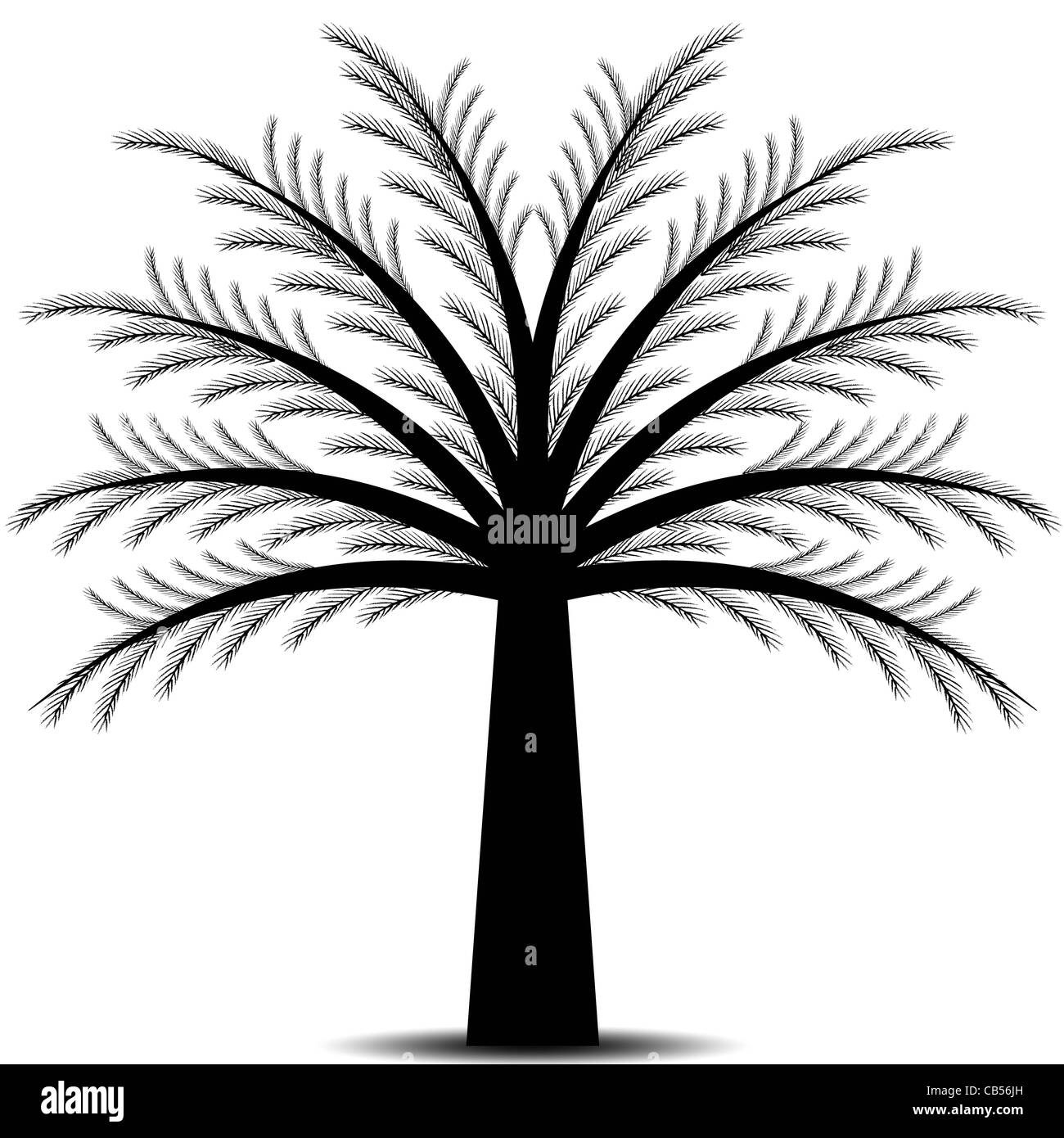 Abstract pine tree isolated on white background Stock Photo - Alamy