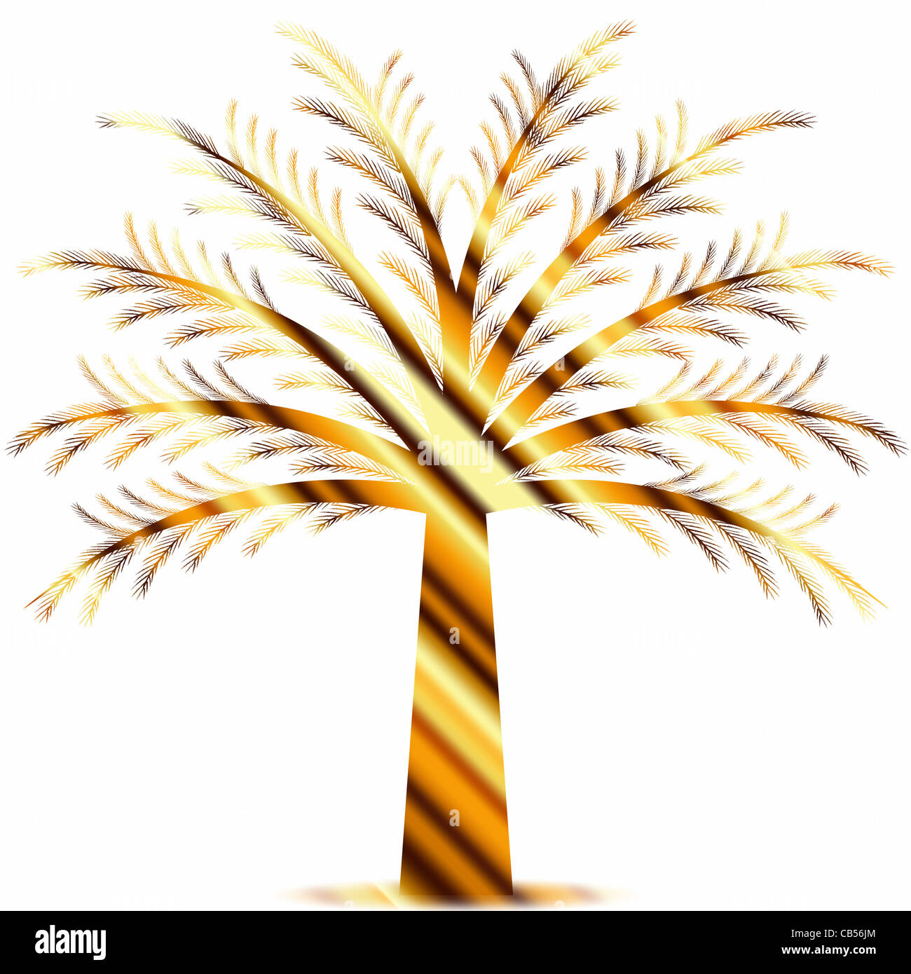 Abstract pine tree isolated on white background Stock Photo - Alamy