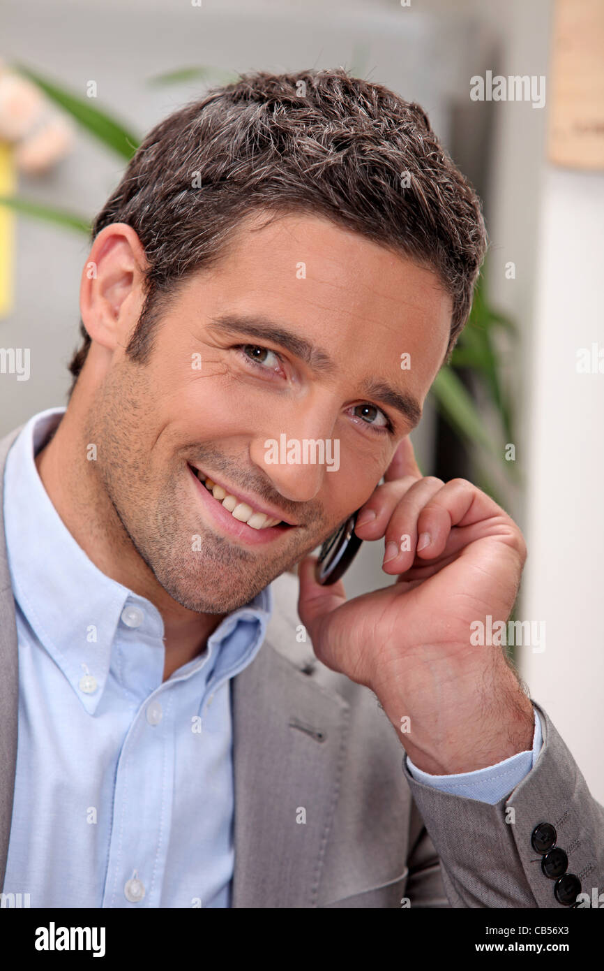 gentleman giving a phone call Stock Photo - Alamy