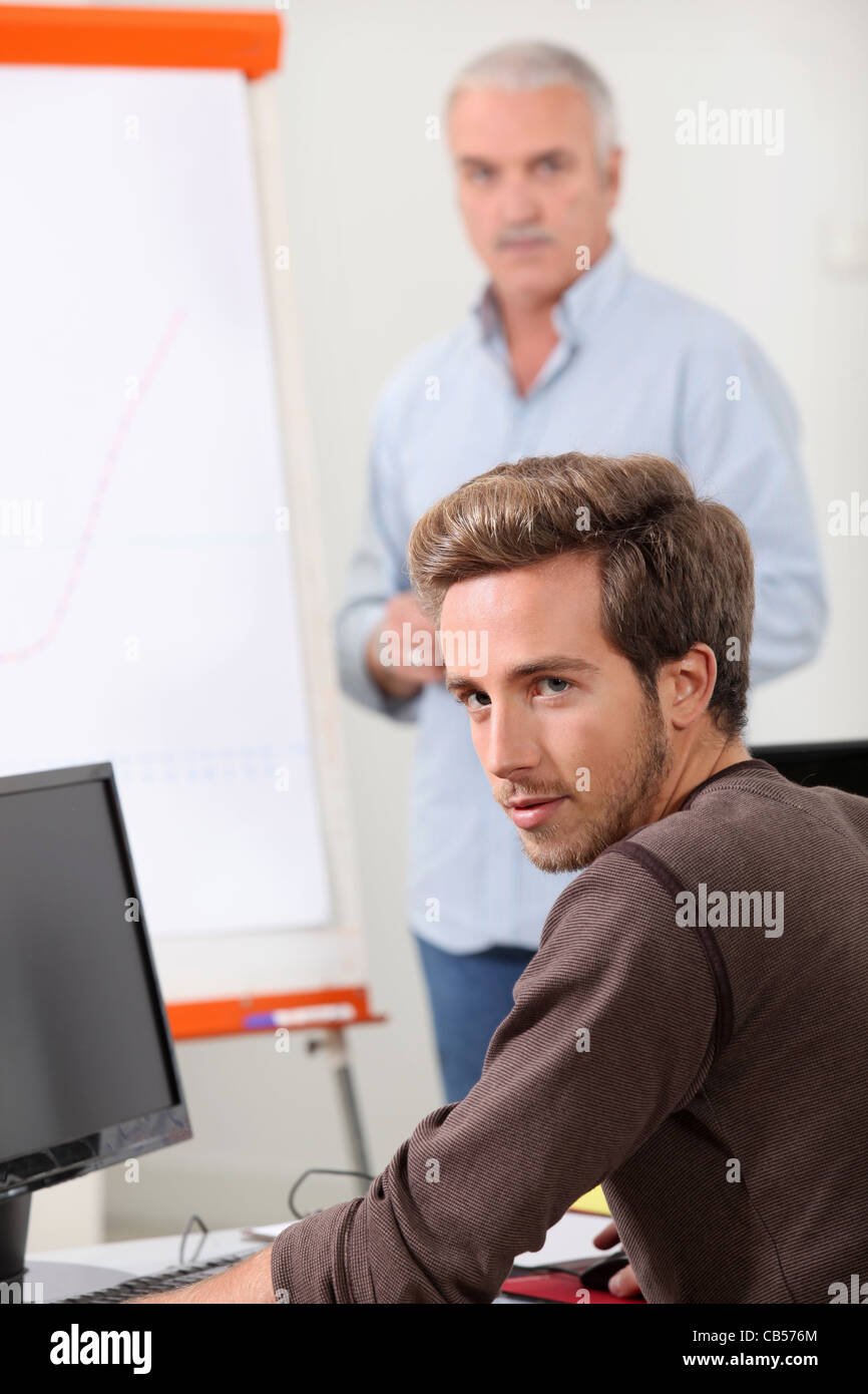 student with teacher at university Stock Photo - Alamy