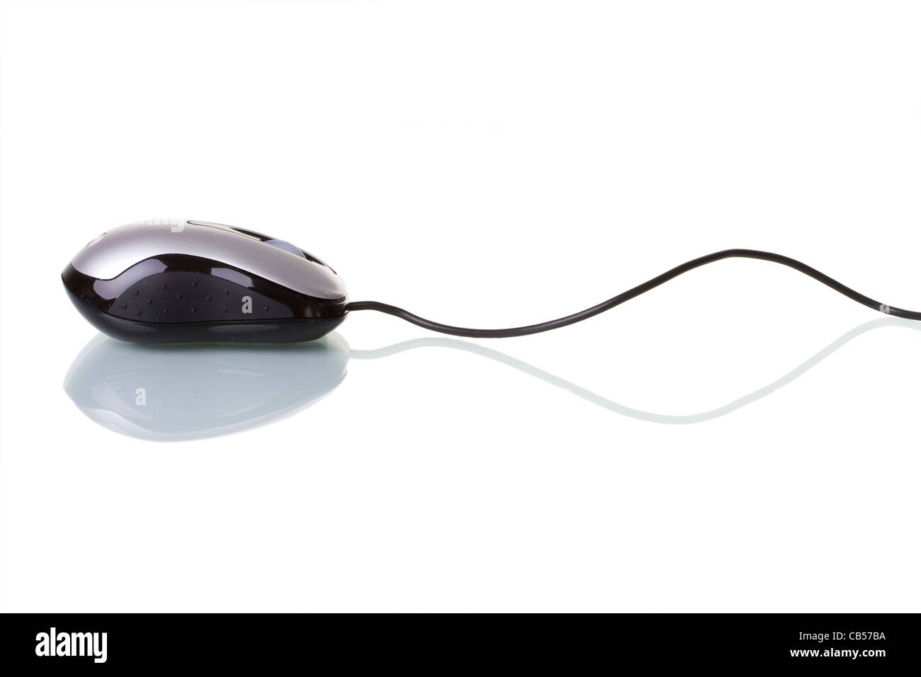 a modern mouse device isolated with reflection Stock Photo - Alamy
