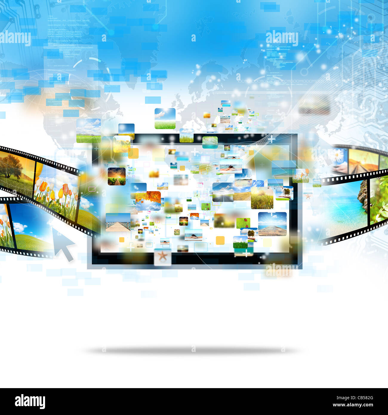 Television with image streaming Stock Photo - Alamy