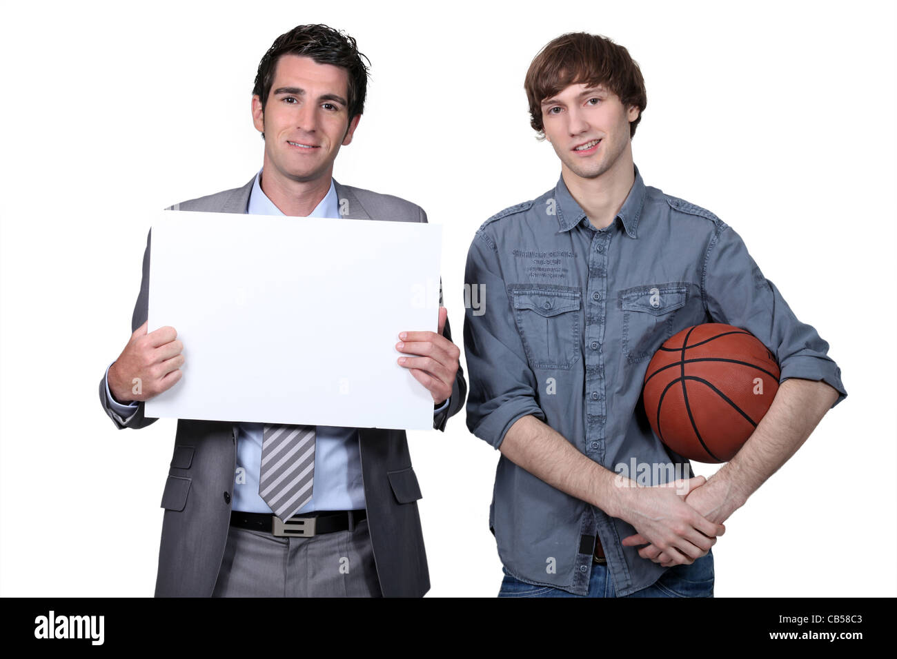 Basketball player and coach Stock Photo - Alamy