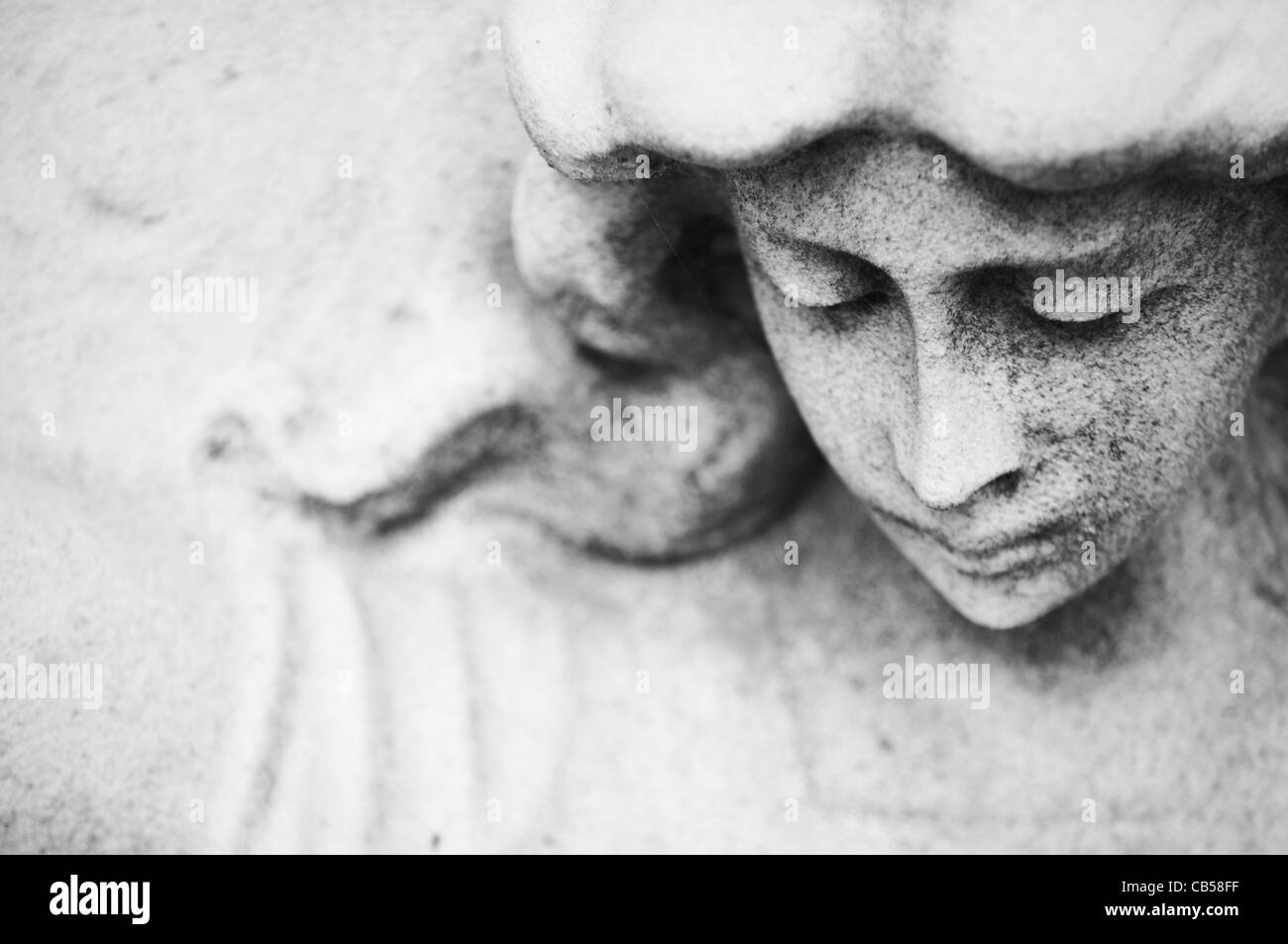 Stone angel detail Stock Photo - Alamy