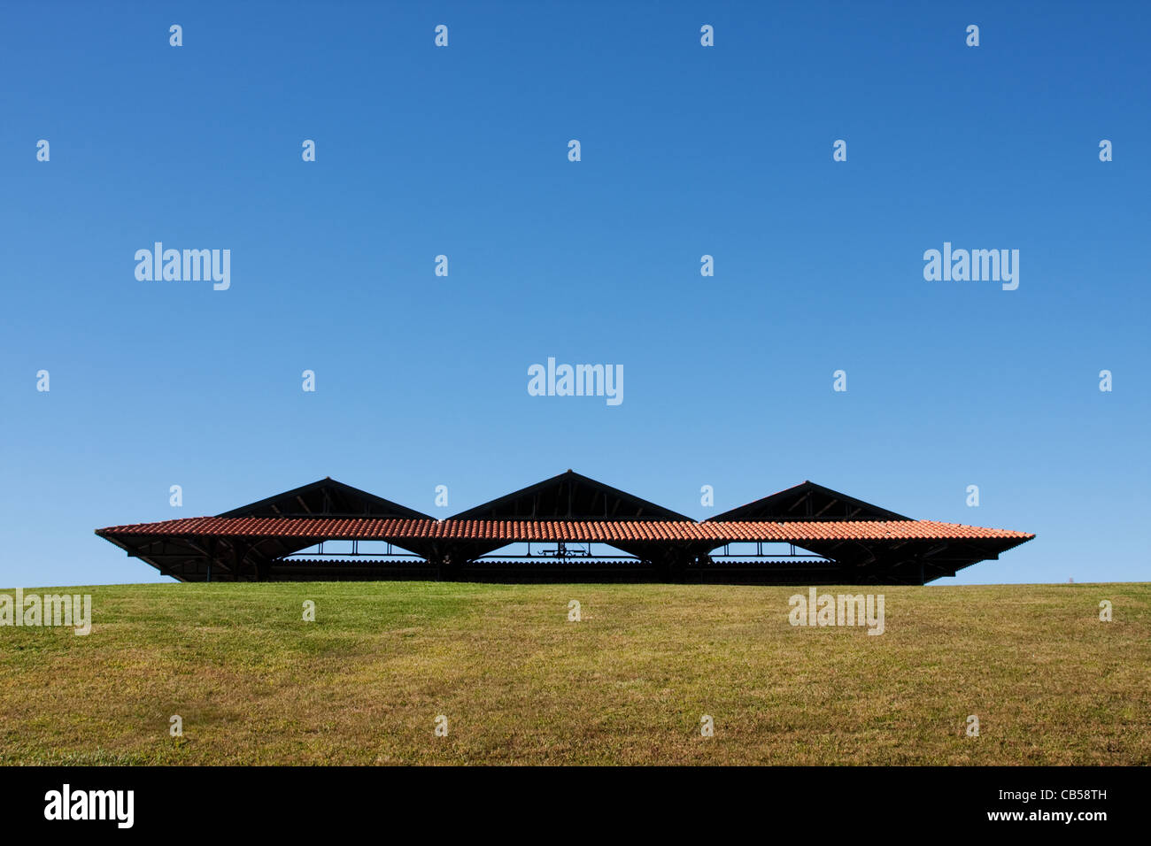 Modern grass roofs houses hi-res stock photography and images - Alamy