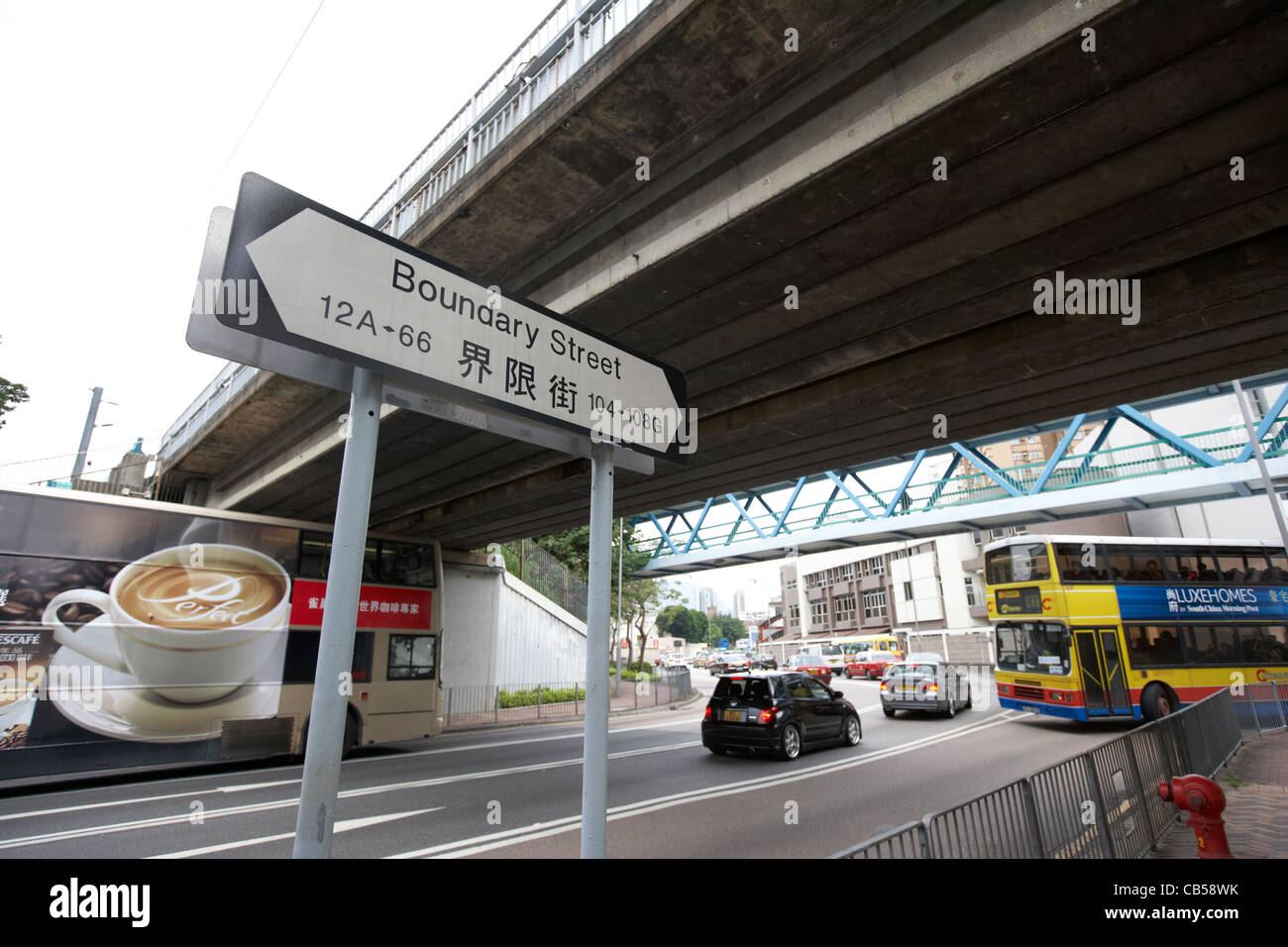 boundary street mong kok district kowloon hong kong hksar china Stock ...